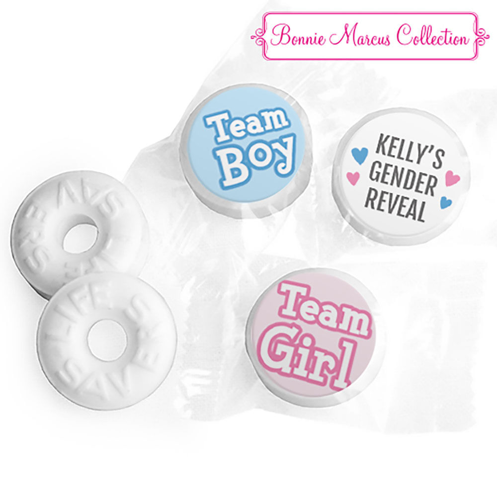 Personalized Bonnie Marcus Gender Reveal Boy or Girl Life Savers Mints ...