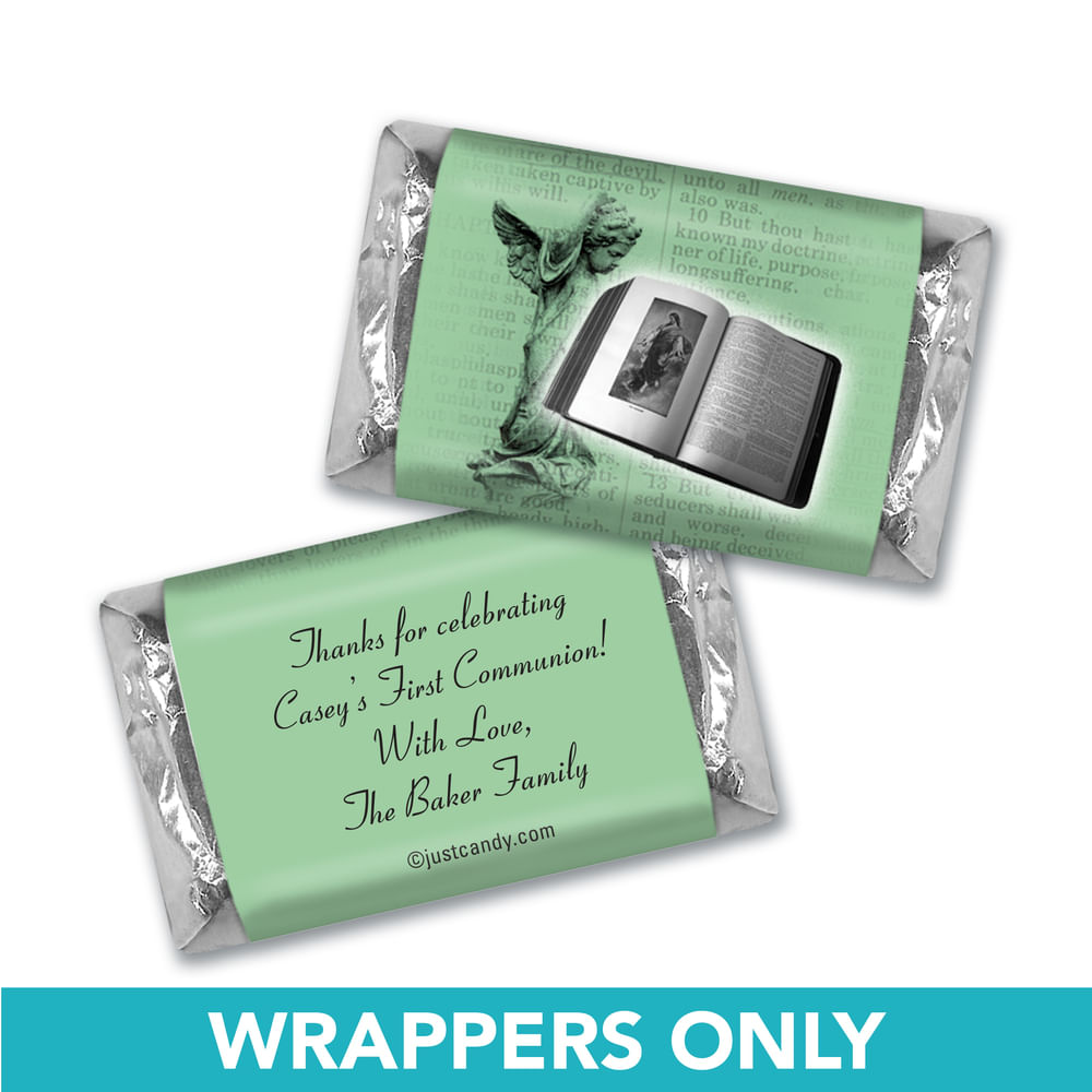 Communion | Personalized HERSHEY'S MINIATURES Wrappers | Bible & Angel ...