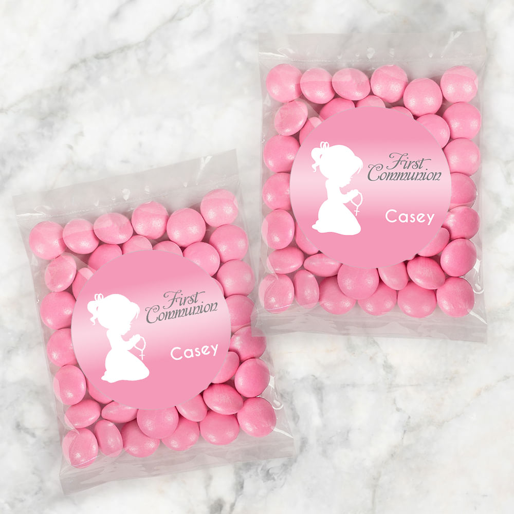 Personalized Child in Prayer Candy Bags with Just Candy Milk Chocolate ...