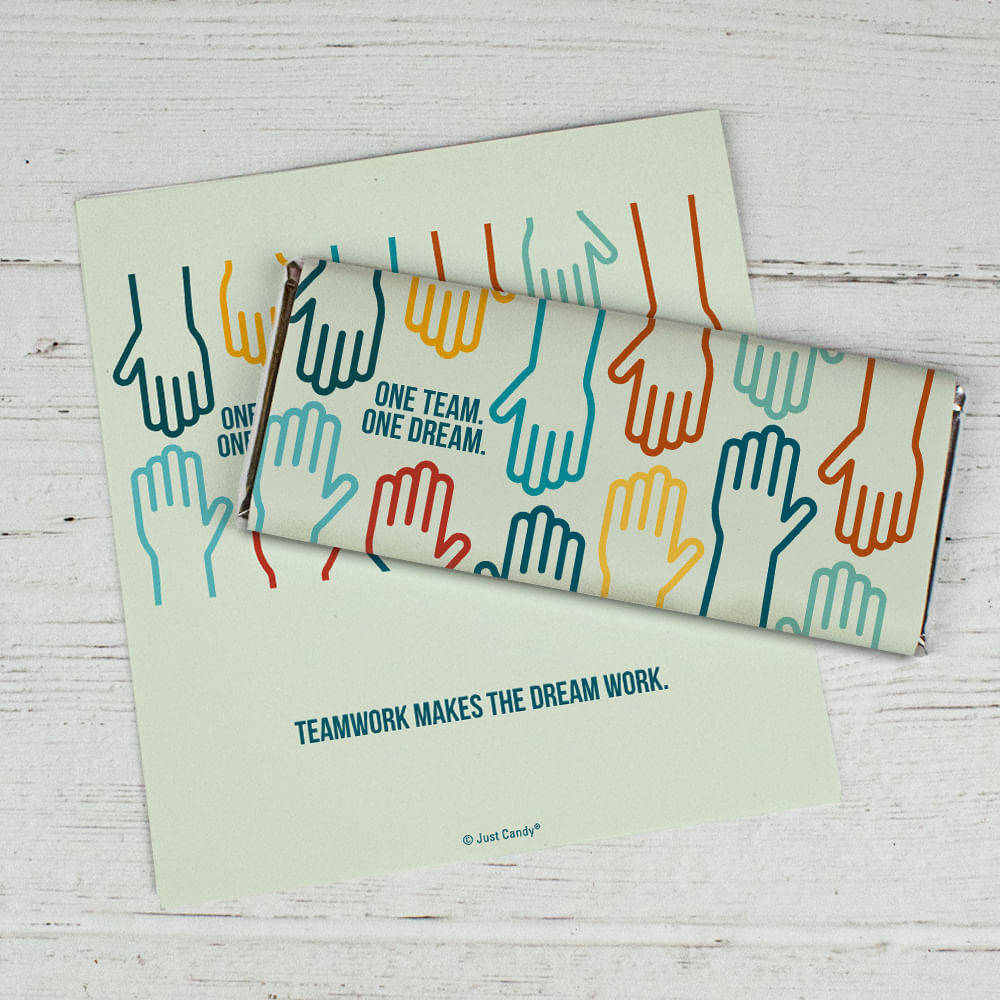 Personalized Business Teamwork One Team One Dream Chocolate Bar ...