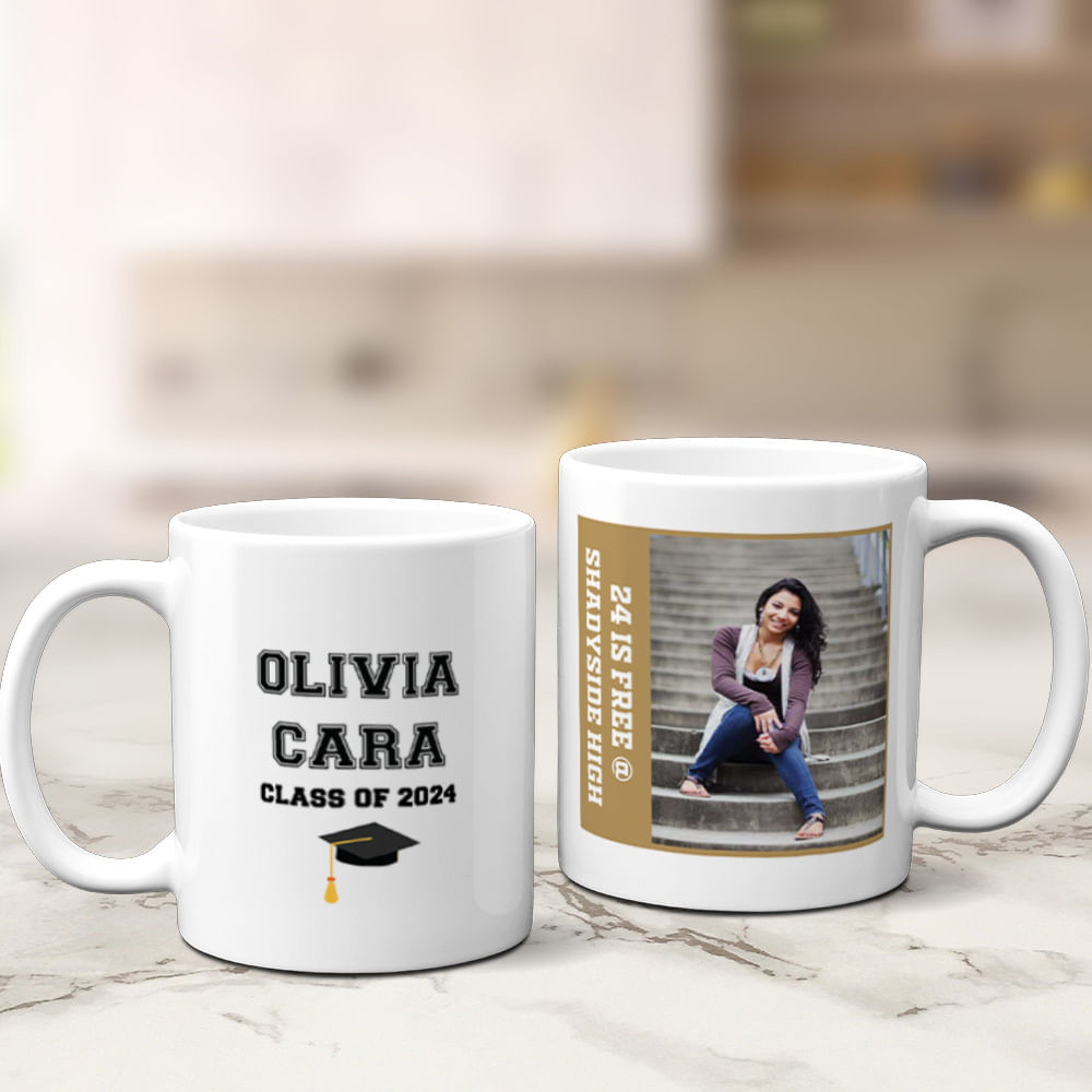 Personalized Graduation Coffee Mugs with Photo (11oz) - JustCandy.com