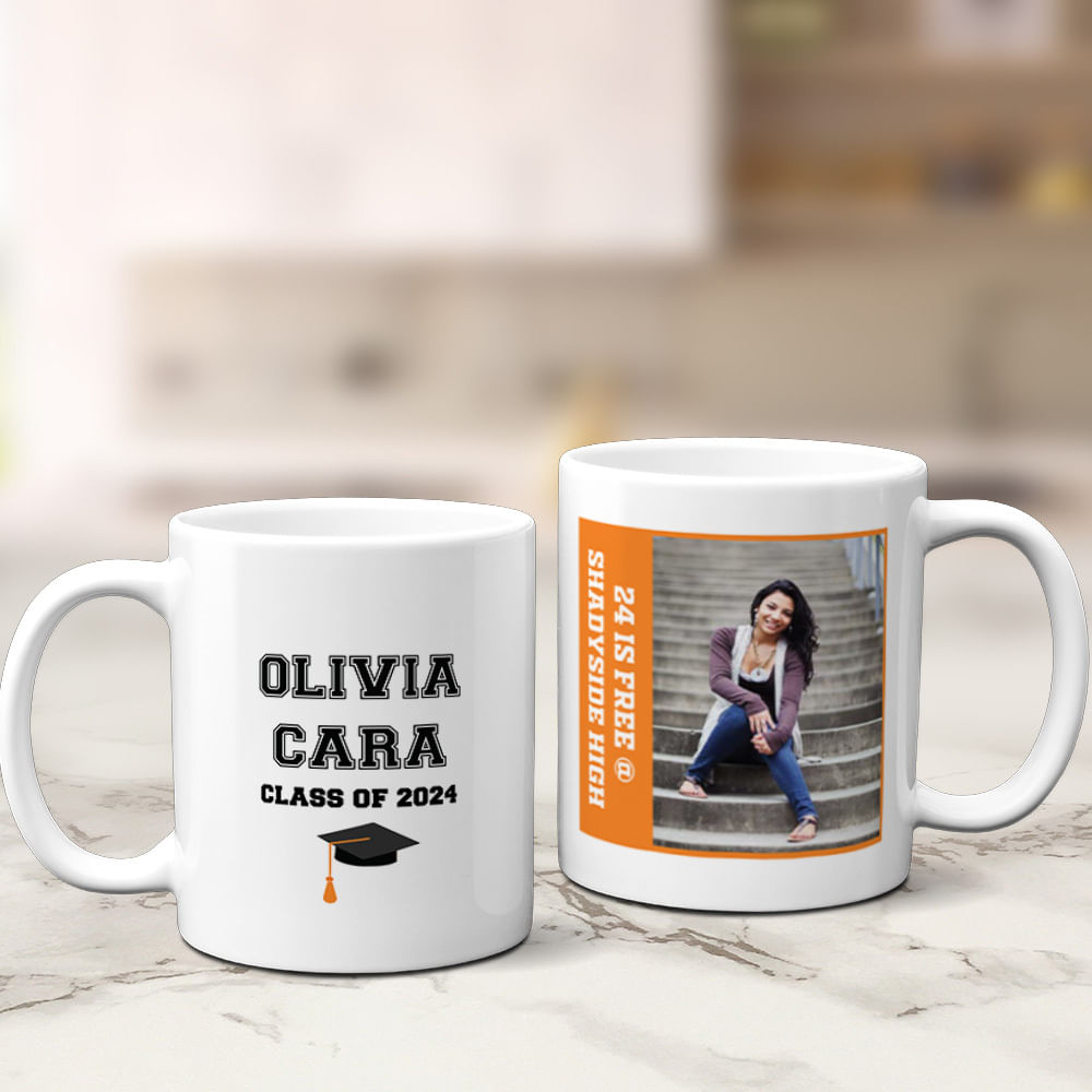 Personalized Graduation Coffee Mugs with Photo (11oz) - JustCandy.com