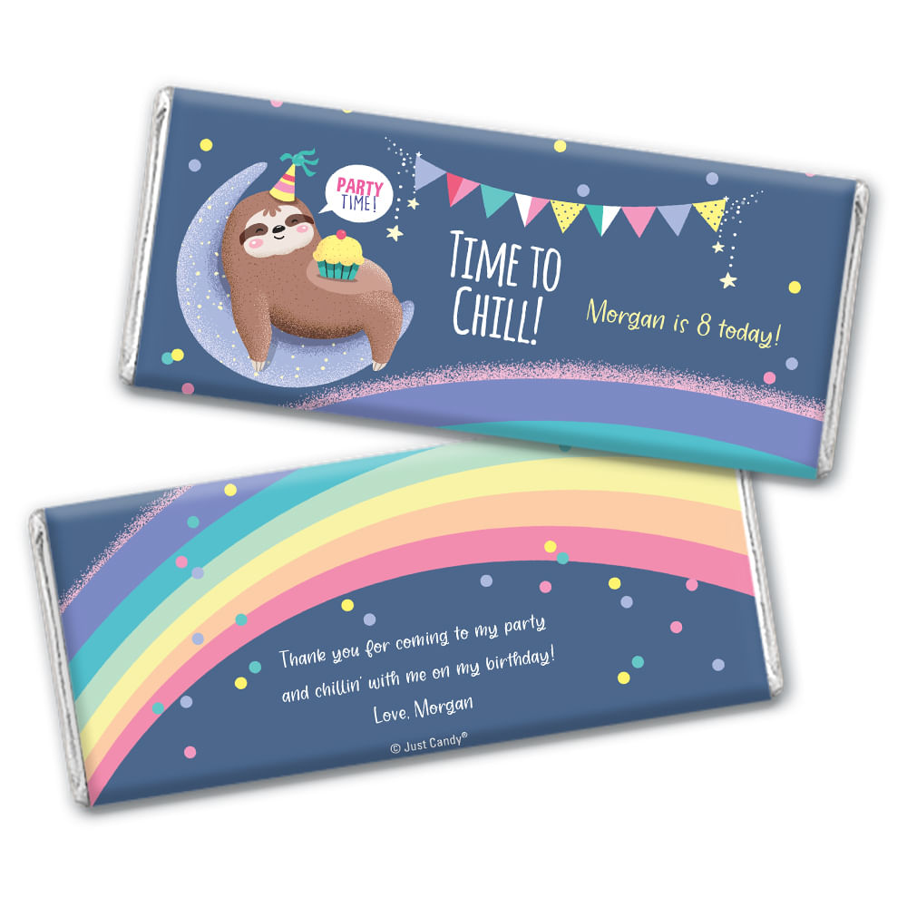 Kids Birthday Chill Birthday | Personalized Chocolate Bar | - JustCandy.com
