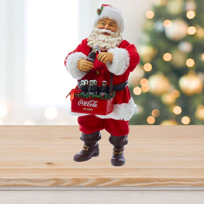 Santa Opening Coke Tabletop Ornament