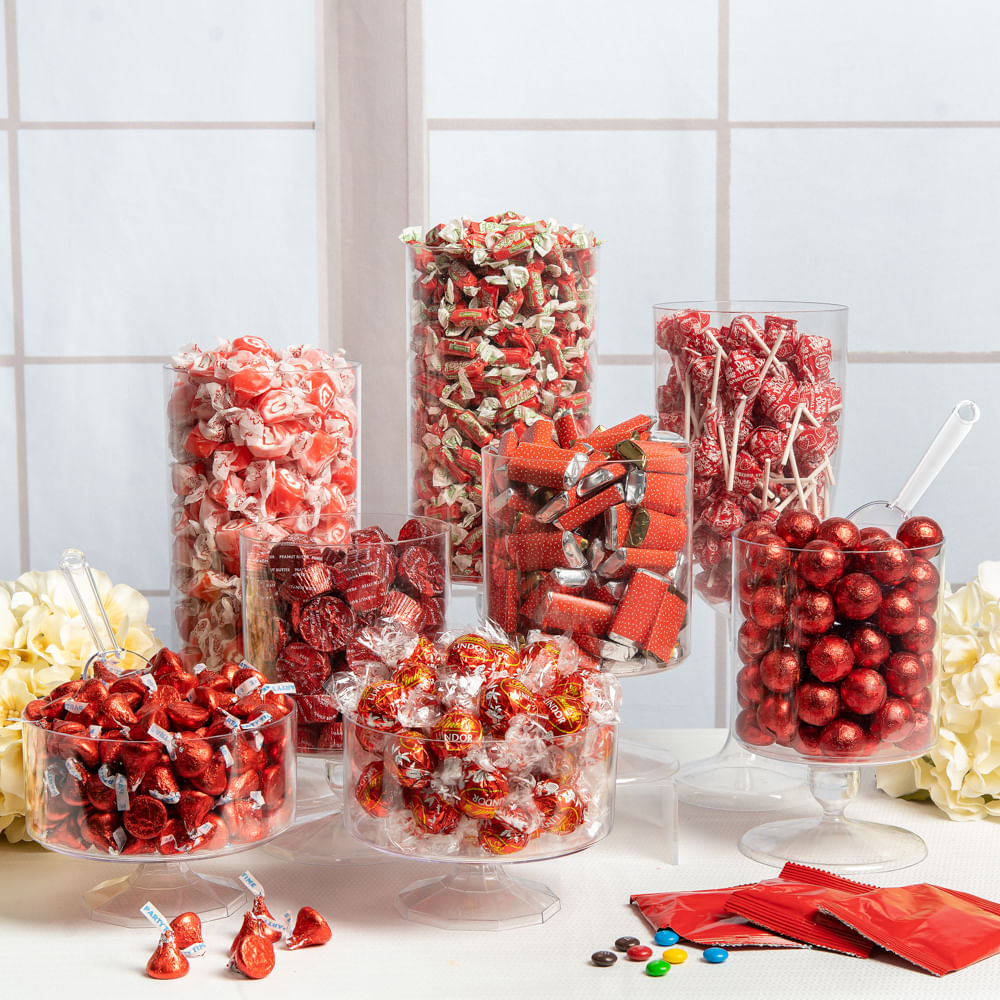 Red Wrapped Candy Buffet - JustCandy.com