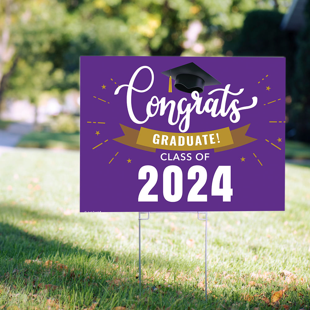 Personalized Congrats Graduate Yard Sign Class of - JustCandy.com