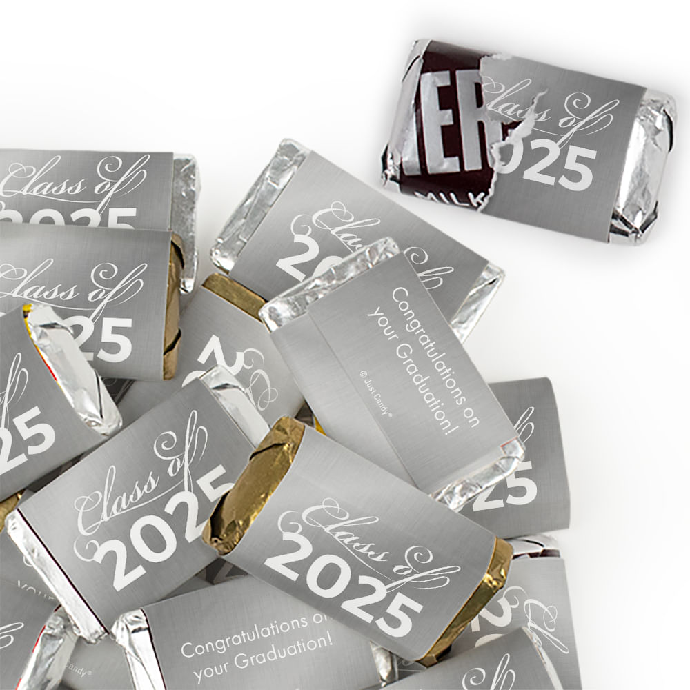 Silver Graduation Candy - Class Of Wrapped Hershey's Miniatures ...