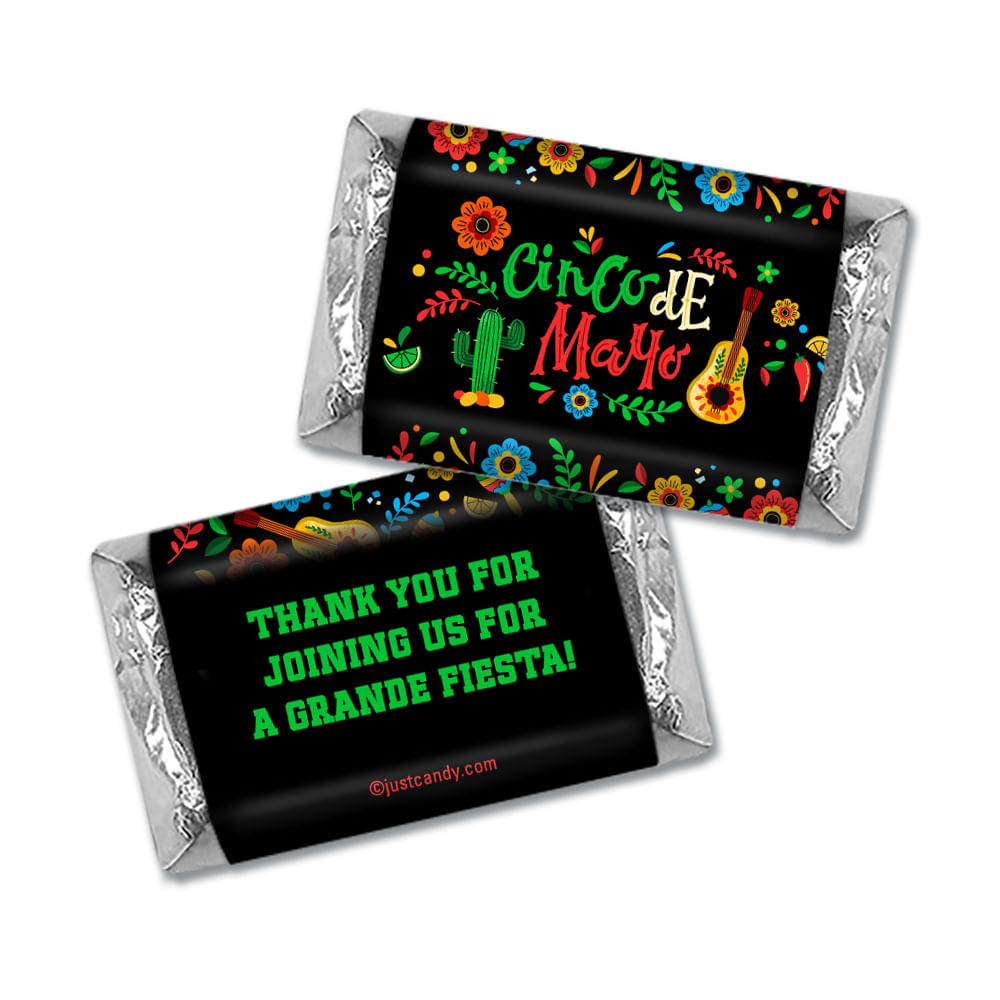 Personalized Cinco de Mayo Icons Mini Wrappers - JustCandy.com