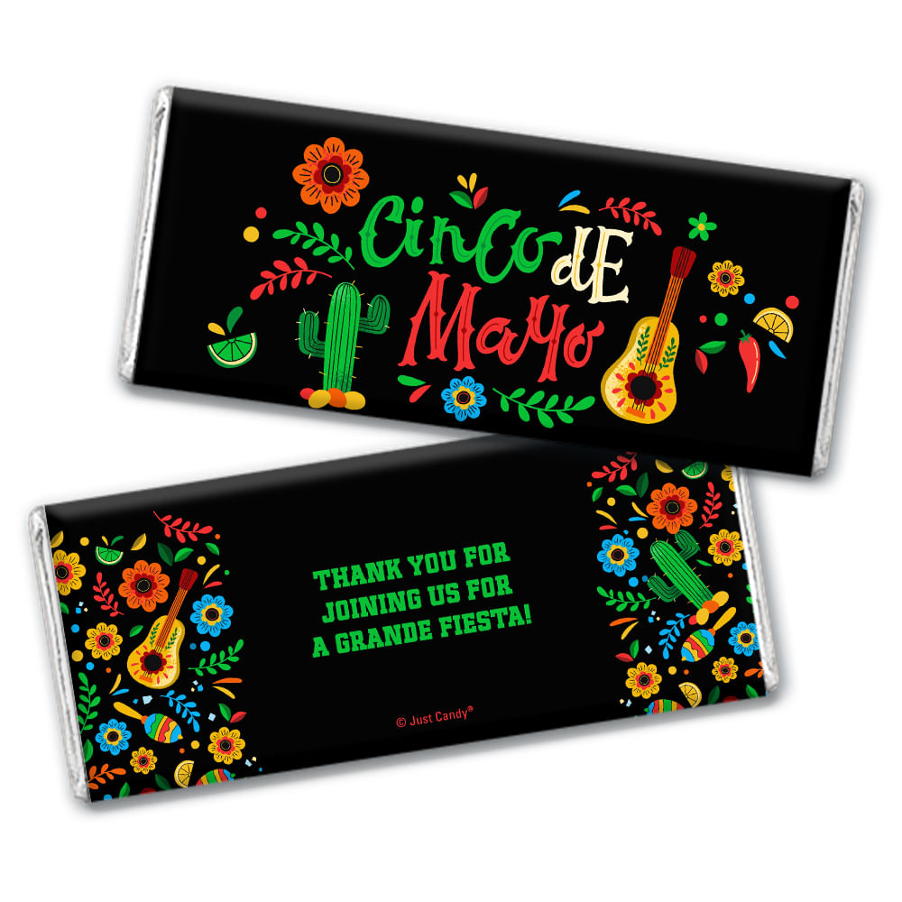 Personalized Cinco de Mayo Icons Hershey's Milk Chocolate Bar ...