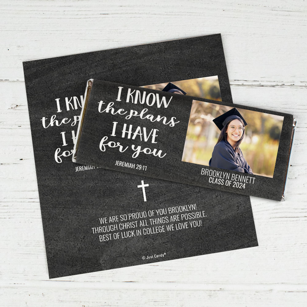 Personalized Religious Graduation Photo Chocolate Bar Wrappers ...