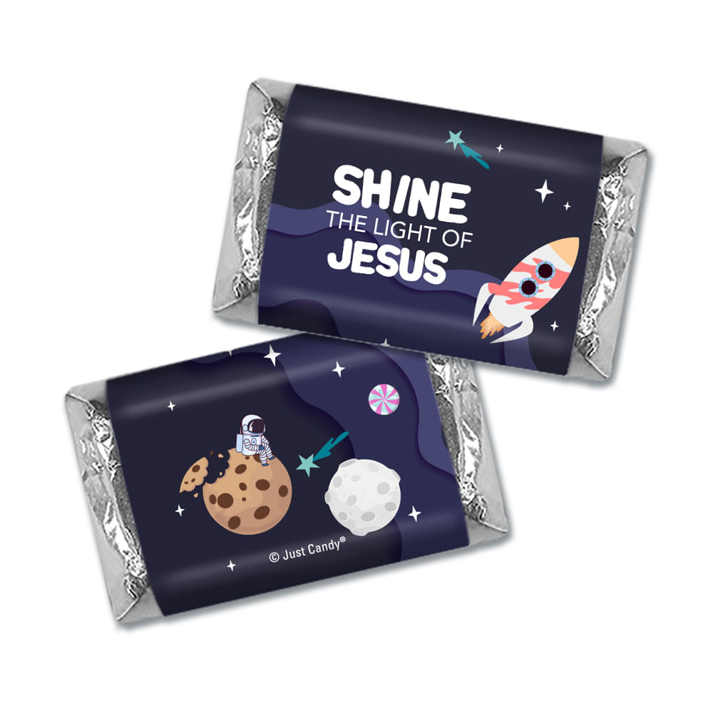 Shine The Light of Jesus Mini Wrappers - JustCandy.com