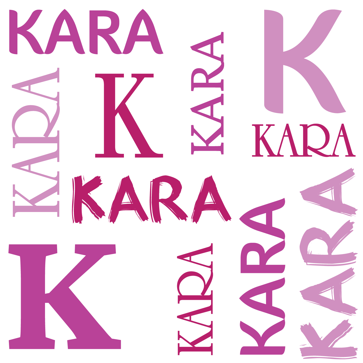 Personalized Pink Repeating Name Wrapping Paper - JustCandy.com