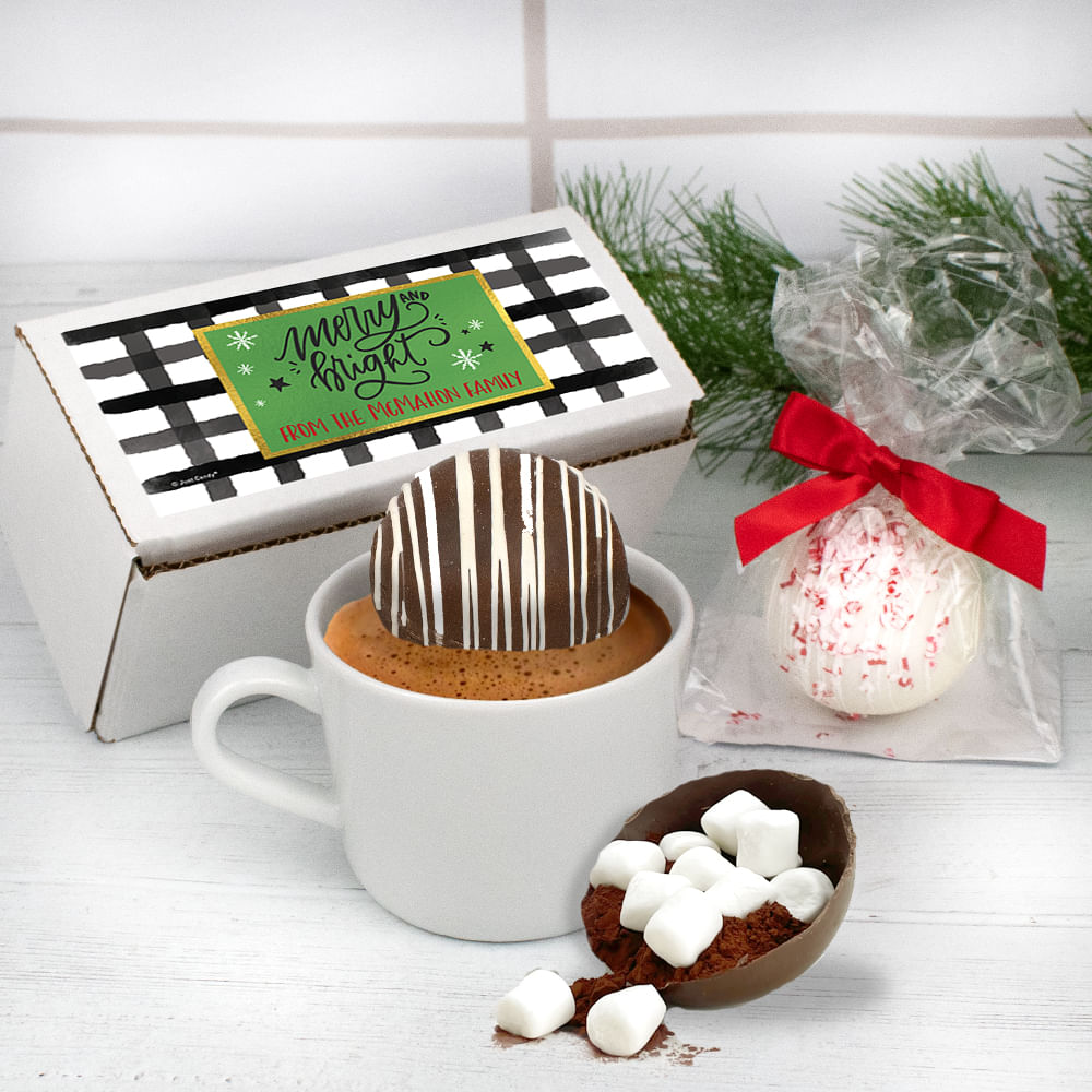 Personalized Christmas Hot Chocolate Bomb Gift Box - Christmas Cheer ...