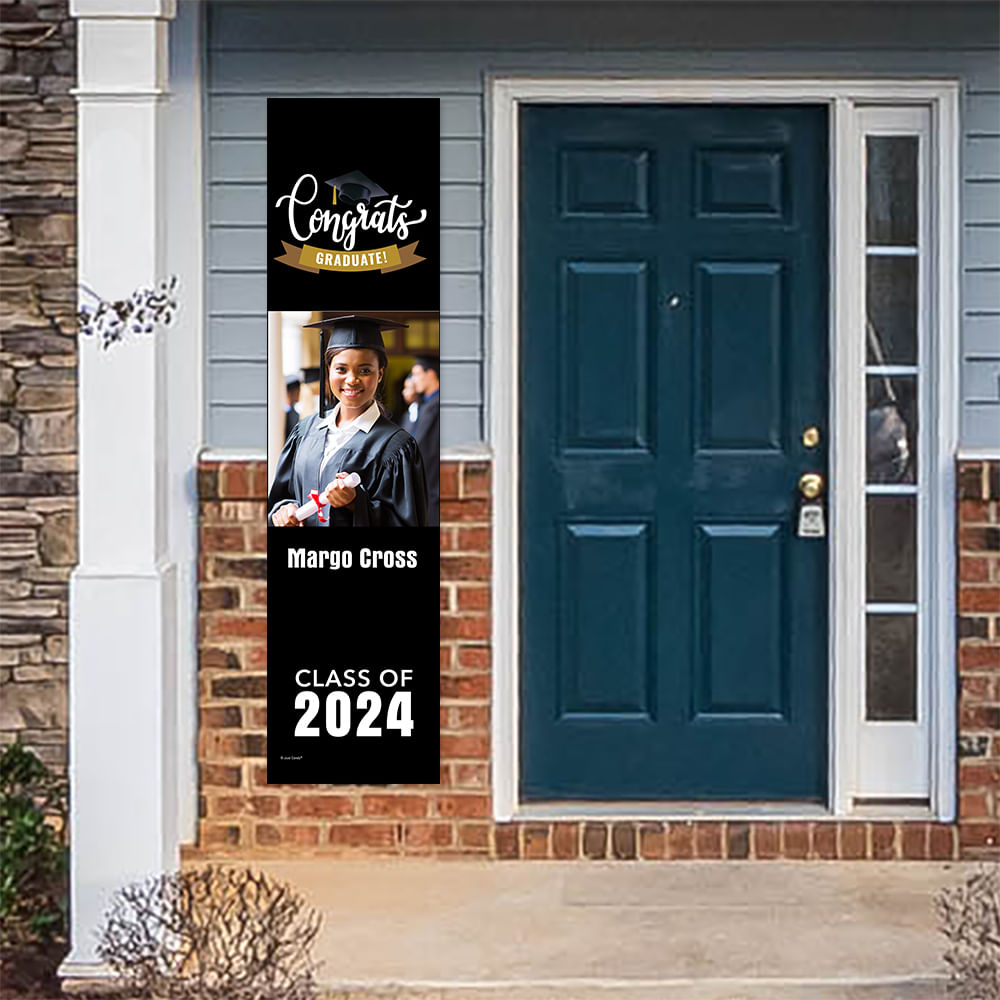 Personalized Graduation Congrats Graduate 5 Ft. Vertical Banner with ...