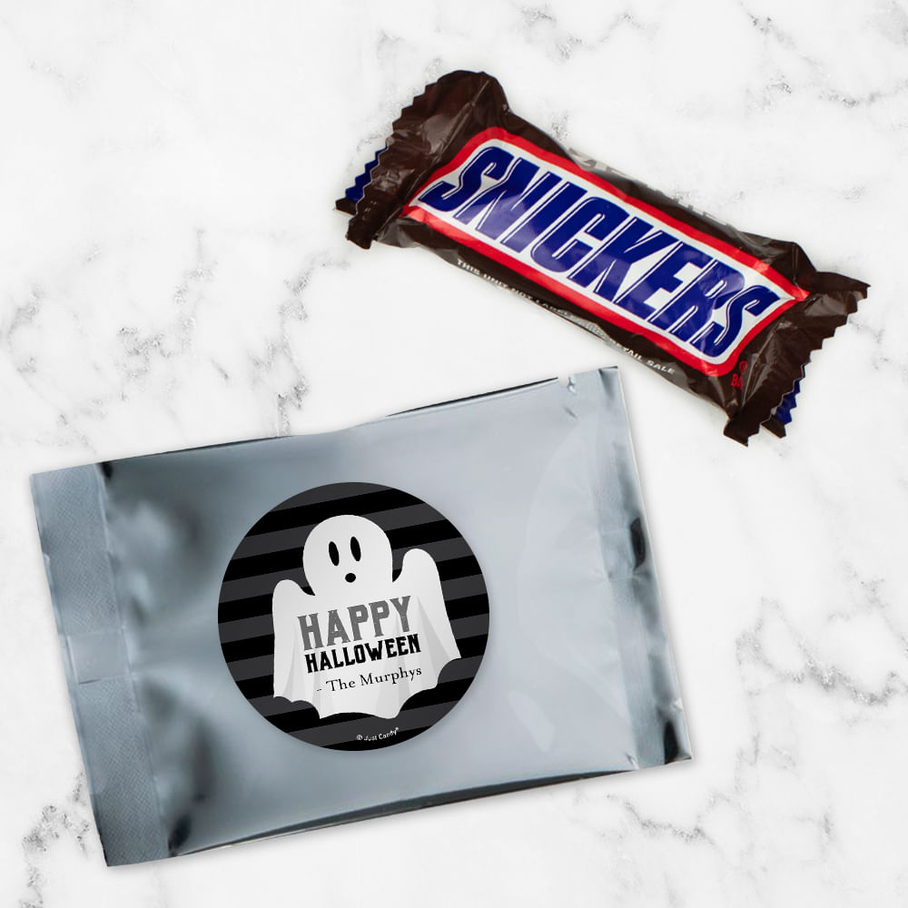 Personalized Halloween Ghouling Ghost Snickers - JustCandy.com