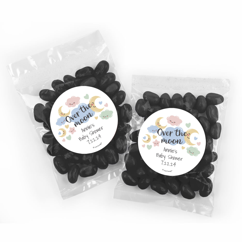 Personalized Baby Shower Over the Moon Candy Bags with Jelly Beans ...