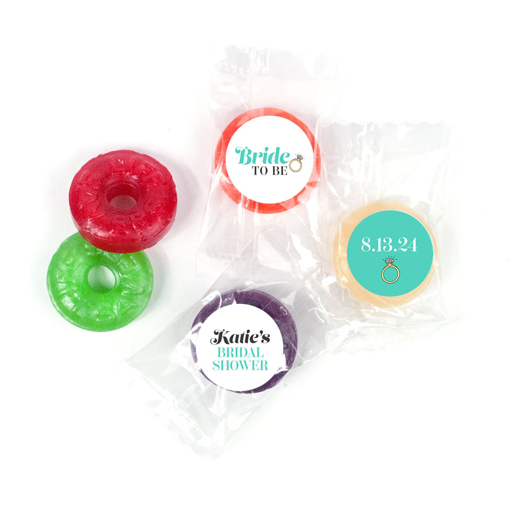 Personalized Bride to Be Stickers - Custom LifeSavers 5 Flavor Hard ...