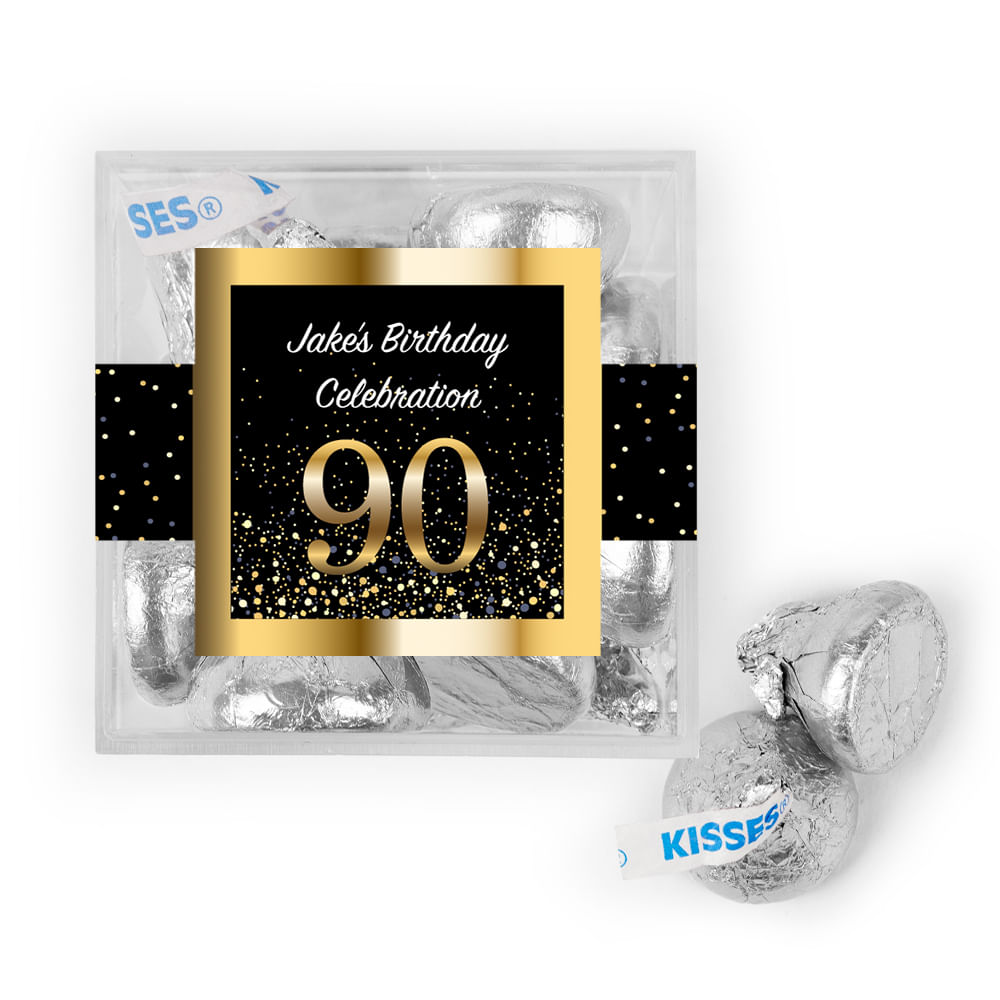 Personalized Milestone 90th Elegant Birthday Bash JUST CANDY® favor ...