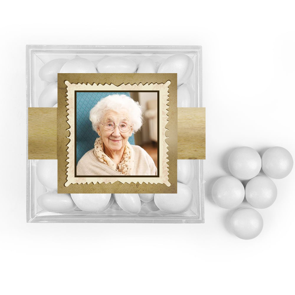 Personalized Milestone 100th Birthday Years in the Making JUST CANDY® favor cube with Just Candy ...