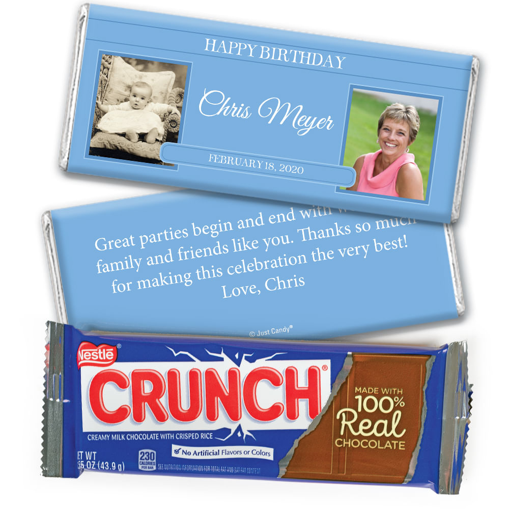 Birthday | Personalized Chocolate Bar | Monogram Then & Now Photos ...