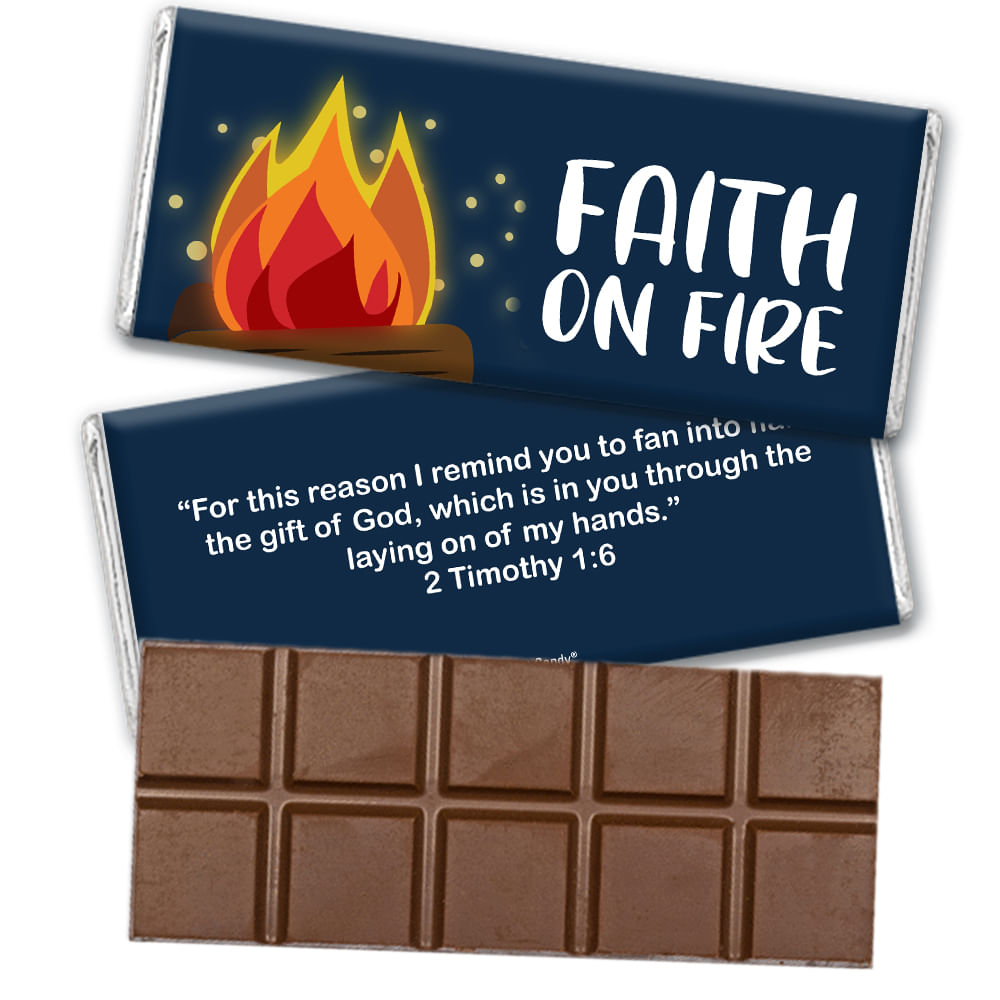 Personalized Religious Bonfire Night of Worship Belgian Chocolate Bar ...
