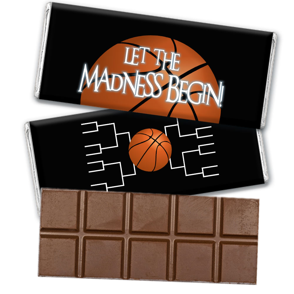 Let The Madness Begin Basketball Belgian Chocolate Bar - JustCandy.com