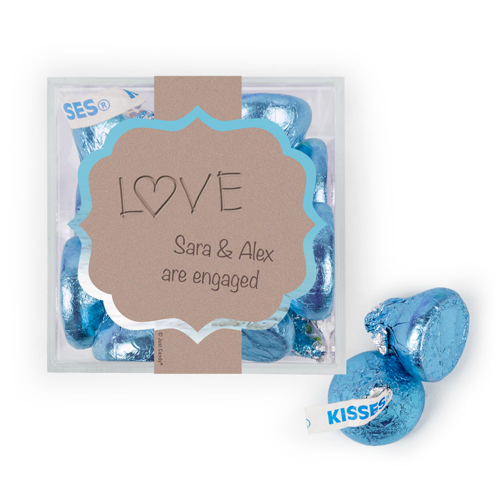 Personalized Wedding Engagement Love in the Sand JUST CANDY® favor cube ...