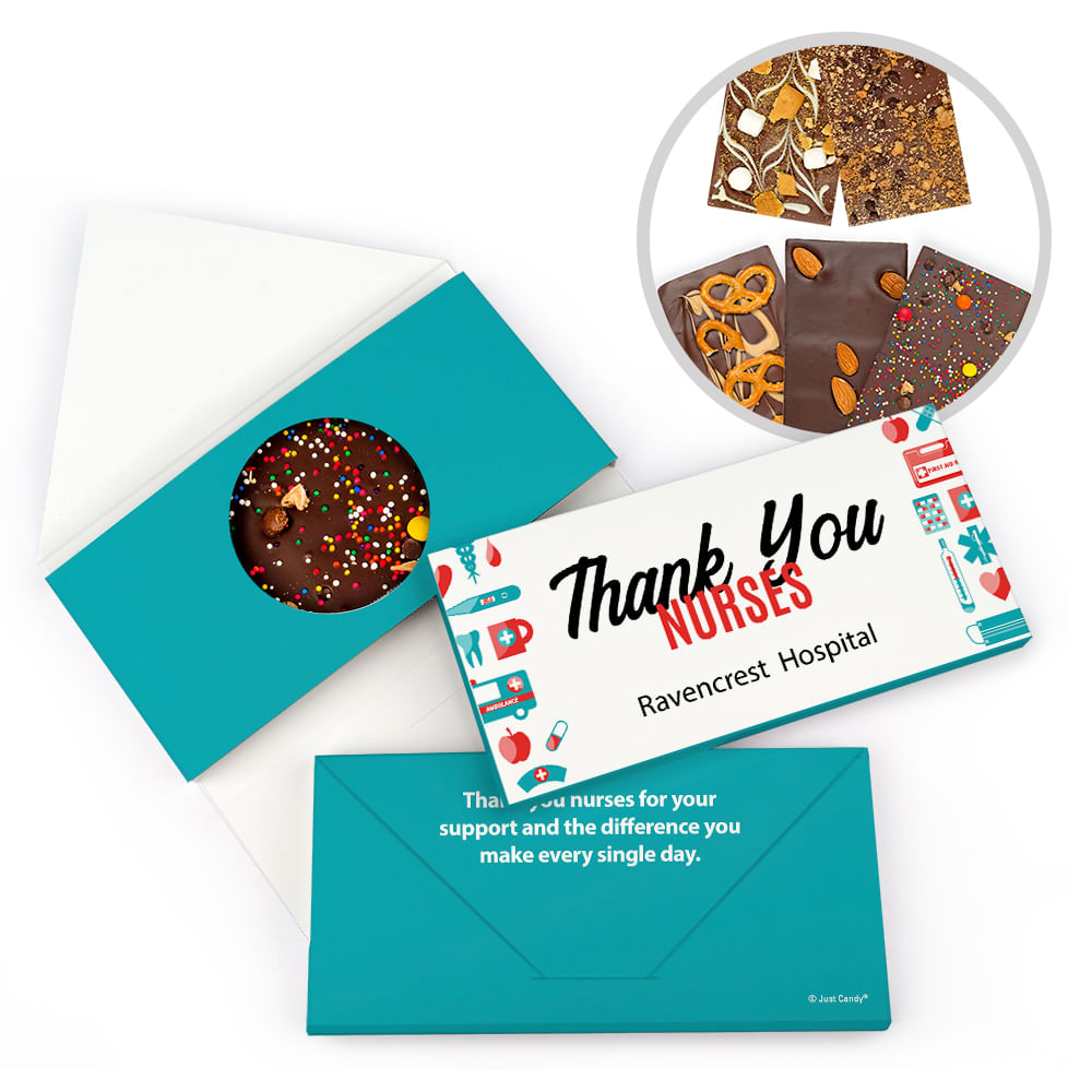 Personalized Thank You Nurses Gourmet Infused Belgian Chocolate Bars (3 ...