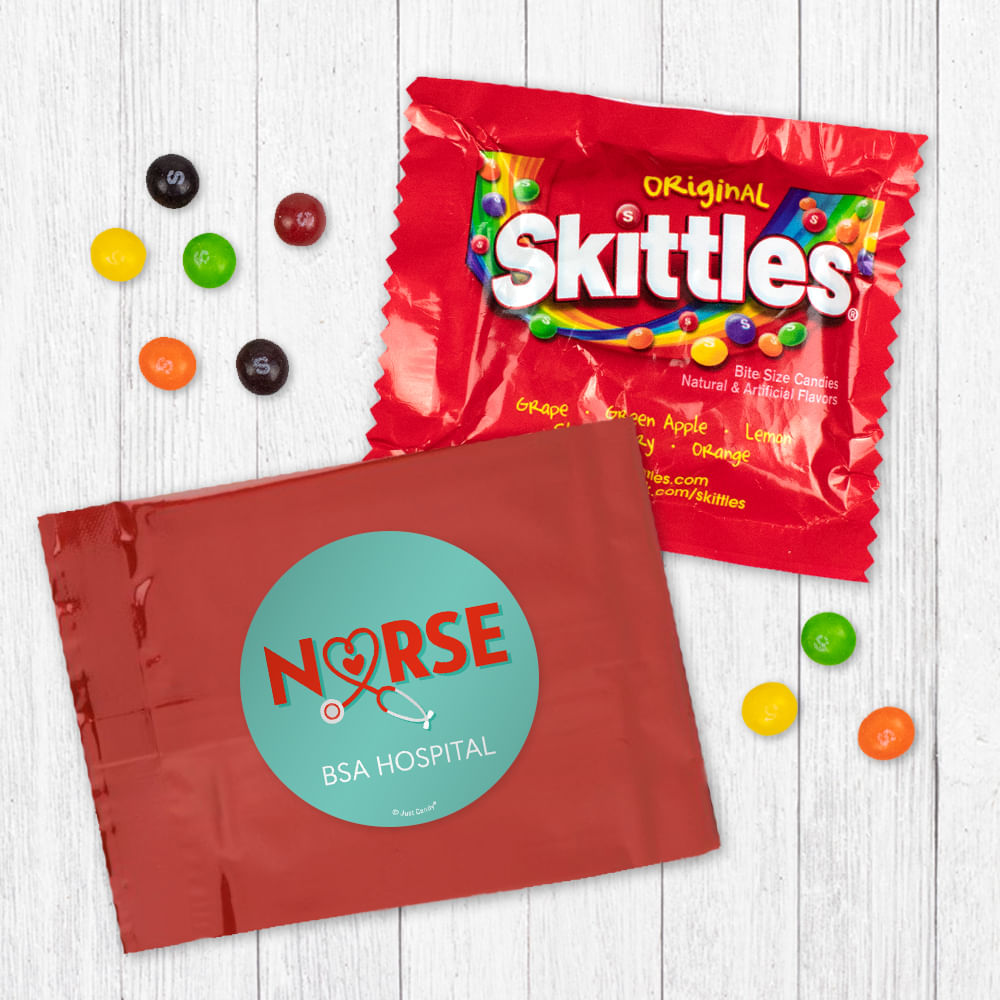 Personalized Nurse Appreciation Nurse Stethoscope Skittles - JustCandy.com